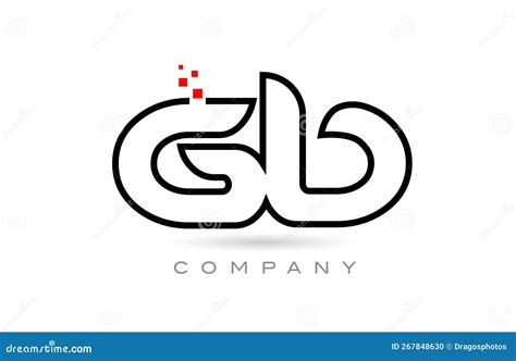 Gb Connected Alphabet Letter Logo Icon Combination Design With Dots And