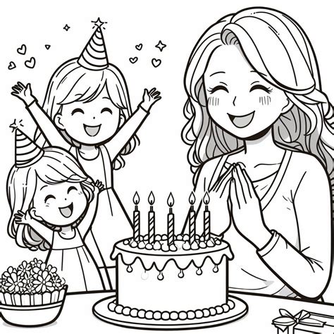 46 Kleurplaat Verjaardag Mama Voor Kinderen Schattig