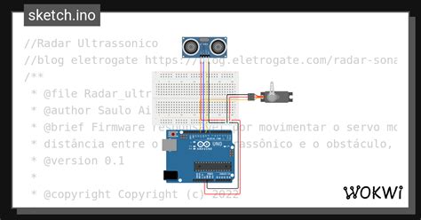 Radar Ultrasonico Wokwi ESP32 STM32 Arduino Simulator