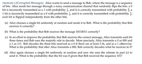 [solved] problem 5 corrupted messages alice wants to s