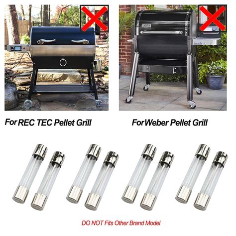 8 Pack Pellet Grill Fuse Replacement For Traeger For Pitboss Wood