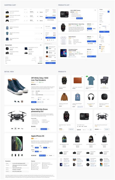 E Commerce Ui Library For Developers Coded Templates Ecommerce Web Design Shopify Website