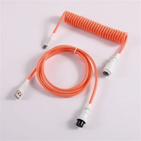 LANO Custom Paracord Coiled Mechanical Keyboard Type C Data Spring