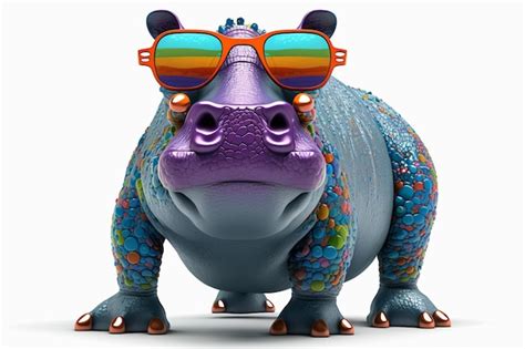 Premium AI Image Araffe With Sunglasses And A Rainbow Colored Shirt