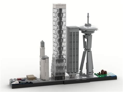Lego Moc Seattle Skyline By Klosspalatset Rebrickable Build With Lego