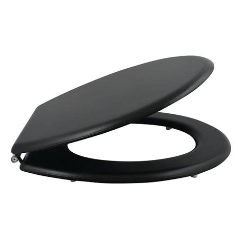 MSV Abattant WC MDF CLEO Noir Mat Charnières Inox Bricomarché