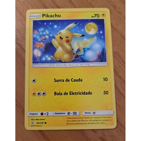 Card Pokémon Pikachu original e nova Shopee Brasil