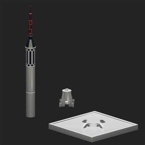 🚀 Mercury Rocket Nasa United States Spaceship・ 3d File For 3d Printing