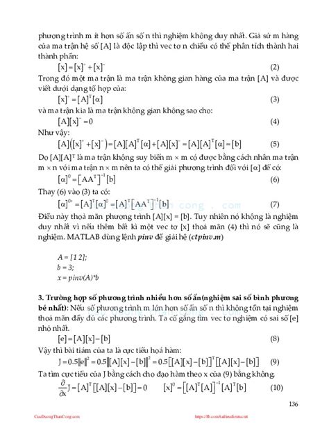 PDF Matlab Đh Bách Khoa Hcm Tran Van Chinh Chuong 3 Hệ Phương