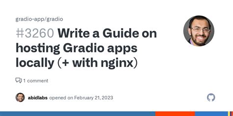 Write A Guide On Hosting Gradio Apps Locally With Nginx · Issue