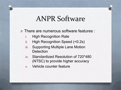 Automatic Number Plate Recognition Anpr Pptx