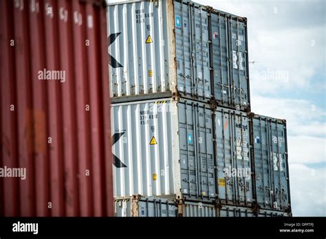 Stacked Shipping Containers Stock Photos Stacked Shipping Containers Stock Images Alamy