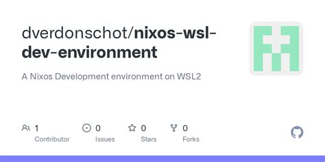 Github Dverdonschotnixos Wsl Dev Environment A Nixos Development