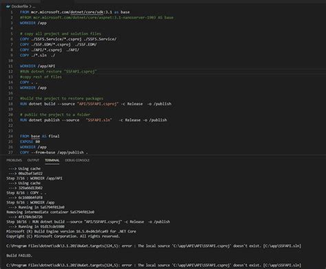 Docker Build Is Unable To Find Project File Issue Dotnet Dotnet Docker GitHub