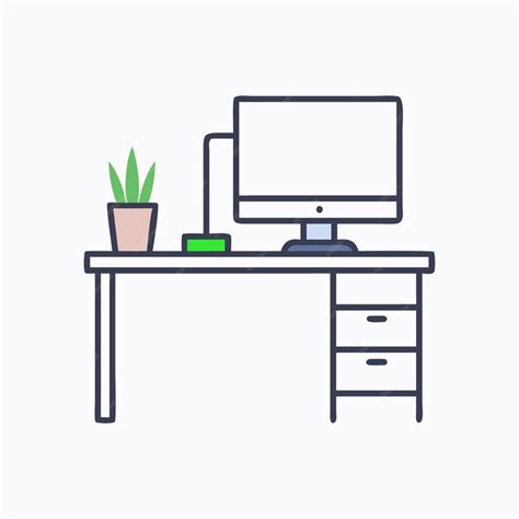 Premium Vector Computer Desktop Setup Sleek And Professional Design