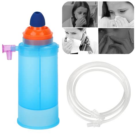 Nasal Douche Set Nebulized Nasal Rinse With Silicone Head For Adults