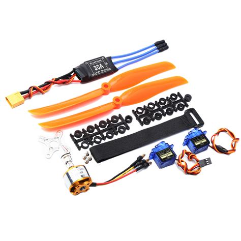 1400kv Бесщеточный двигатель 30a Esc Xt60 Plug Sg90 9g Servo 8060 Пропеллер для Rc Самолет с