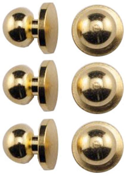 Dollhouse Miniature Brass Door Knobs Round Head