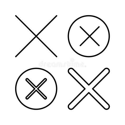 Close Icon Delete Icon Remove Cancel Exit Symbol Stock Vector
