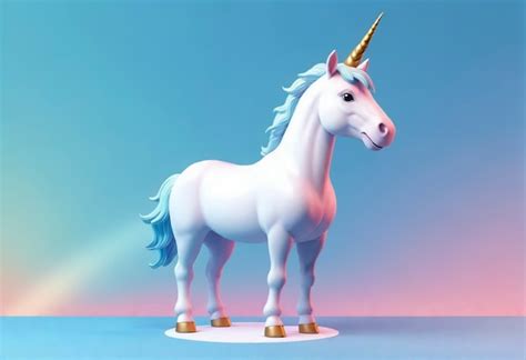 Unicornio Lindo En 3d Foto Gratis