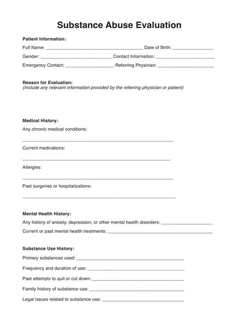 Substance Abuse Treatment Plan And Example Free Pdf Download