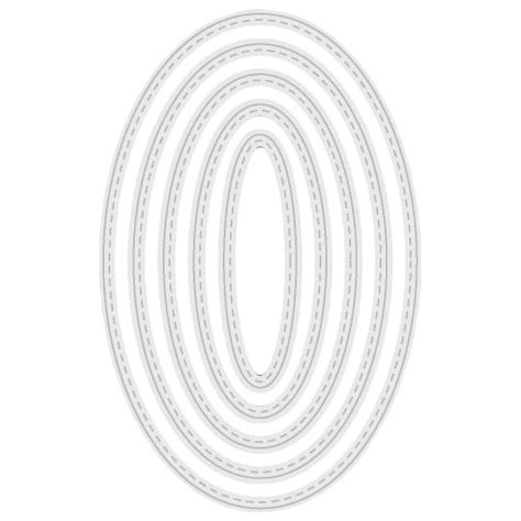 Bynnix Delicate Oval Frames Metal Cutting Dies Nested Die Cuts