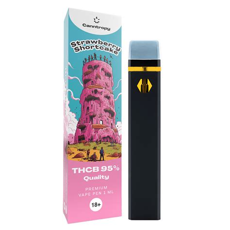 Canntropy Thcb Vape Pen Strawberry Shortcake 1ml Thcb 95 Quality