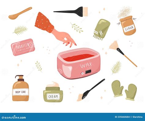 Paraffin Therapy And Massage Concept Infographic Of Procedure Steps