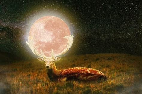 Luna Piena Del Cervo Insanguinata Dall Eclissi Totale Del Secolo