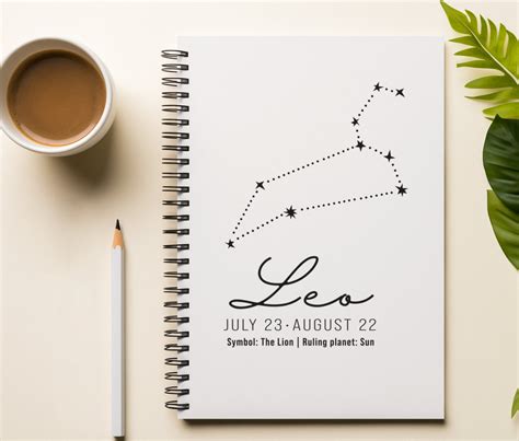 Zodiac Spiral Bound Journal Leo Journal Astrology Spiral Journal