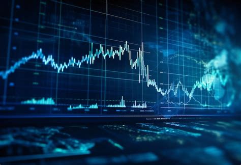 Premium Photo Dark Blue Business Background With Business Graphs