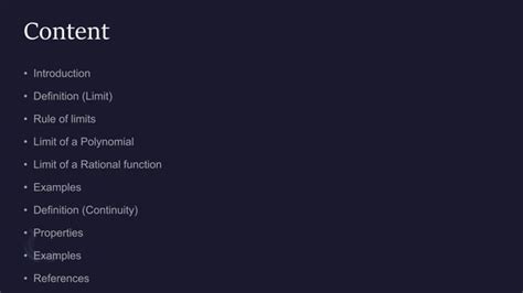 Limit And Continuity Pptx Physics Science