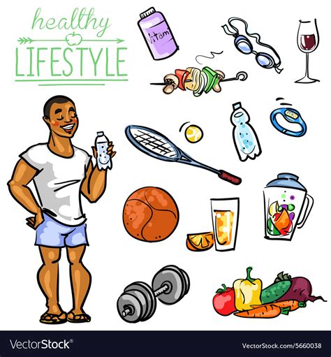 Healthy Lifestyle Man Royalty Free Vector Image