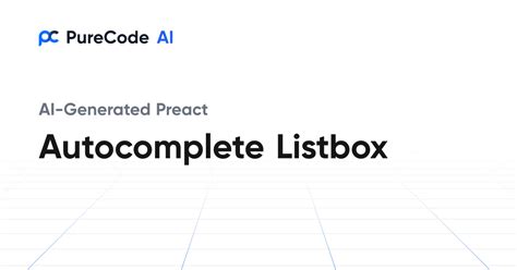 Deploy Preact Autocomplete Listbox Fast With Ai