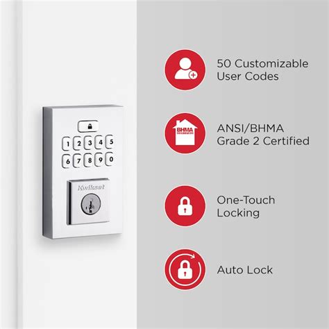 Kwikset 260 Smartcode Polished Chrome Electronic Deadbolt Smartkey With