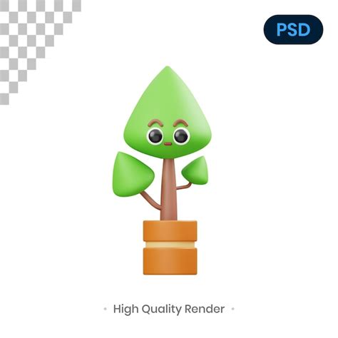 Premium Psd Tree 3d Render Illustration Premium Psd