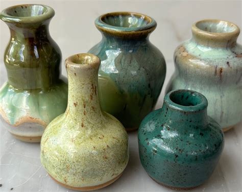 Handmade Ceramic Mini Bud Vase Mini Bottle Stoneware Etsy