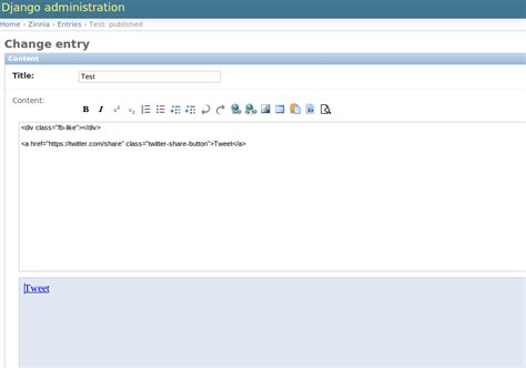 Django Zinnia Not Displaying Facebook Html Like Correctly Stack Overflow