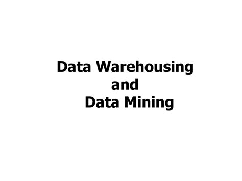 Data Warehouse And Data Mining Docsity