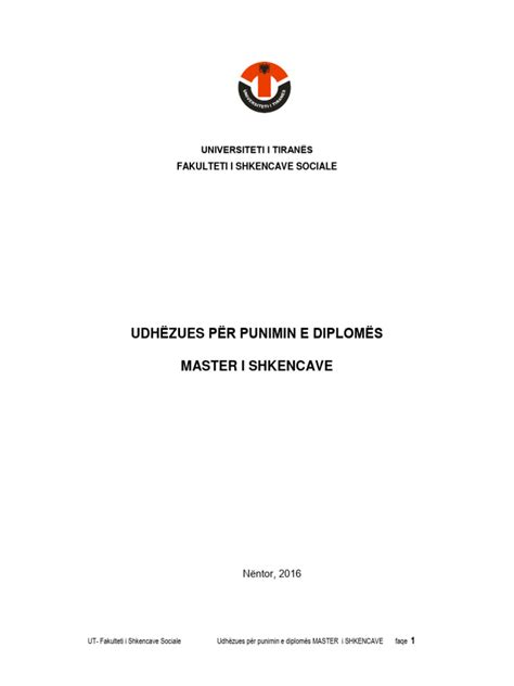 Fshs Udhezues Per Punimin E Diplomes Master I Shkencave Pdf Fshs Udhezues Per Punimin E Diplomes Master I Shkencave Pdf