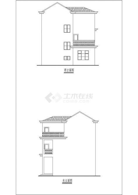 某地区农村住宅设计方案cad图纸住宅小区土木在线