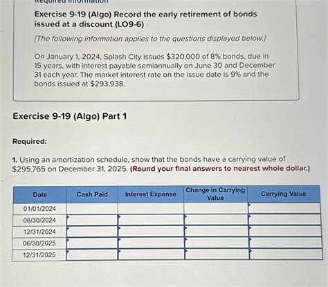 solved exercise 9 19 algo record the early retirement of