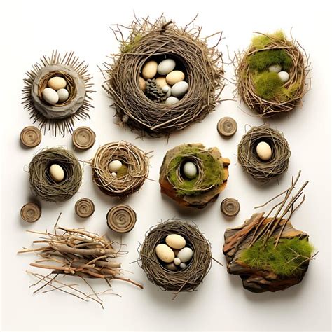Premium Ai Image Straw Nest Stick Burrow Stone Den Habitats 3d
