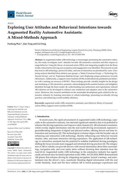 Pdf Exploring User Attitudes And Behavioral Intentions Towards Augmented Reality Automotive