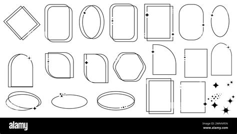 Set Of Elements Faesthetic Rames Stock Vector Image And Art Alamy