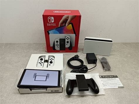 【やや傷や汚れあり】070）a 【中古品】ニンテンドーswitch 有機el ホワイト 本体 【動作確認初期化済】の落札情報詳細