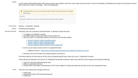 Solved Unable To Access Expenses Or Reports Log In Is F Sap Concur Community