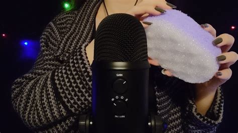 ASMR - Bath Sponge Squeezing, Scratching & Tapping [No Talking] - YouTube
