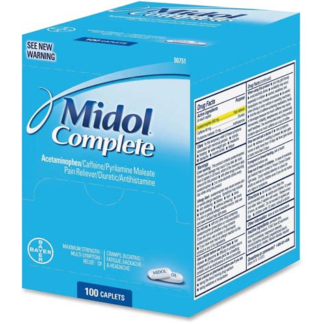 Midol Complete Pain Reliever Caplets For Menstrual Cramp Backache