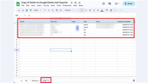 Notion To Google Sheets User Exporter